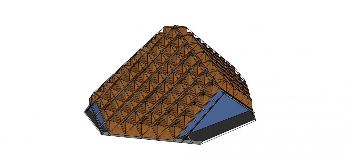 Bamboo ply pyramidal shell | CEPT - Portfolio